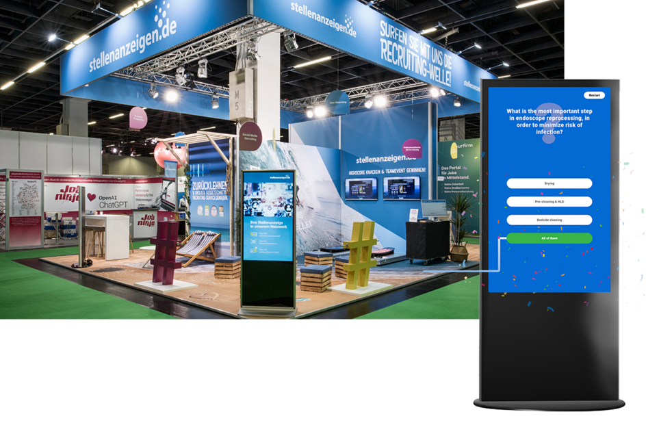 Digital interactions at trade fair stands